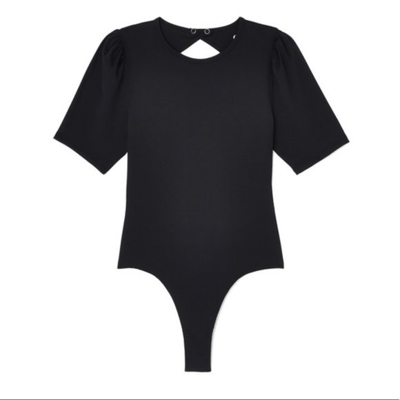 G. Label | Tops | G Label Goop Black Puff Sleeve Bodysuit Sz Small ...